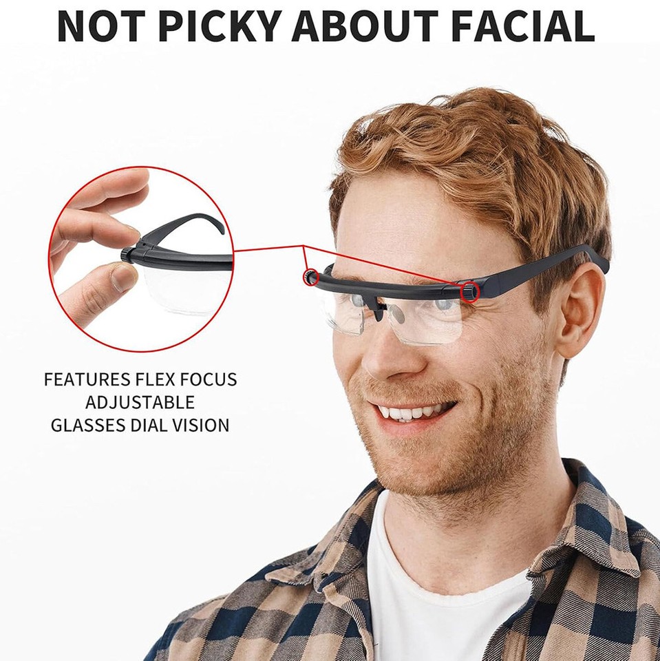 Adjustable Glasses Dial Vision Flex Focal Reading Glasses With ...