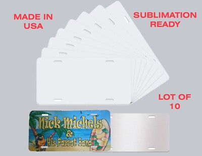 3" x 6" Bicycle License Plate Blanks Dye Sublimation, Blanks 10 pieces ...