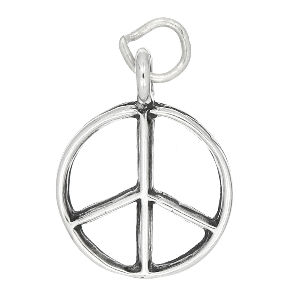 Sterling Silver Peace Sign Symbol Charm or Pendant | eBay