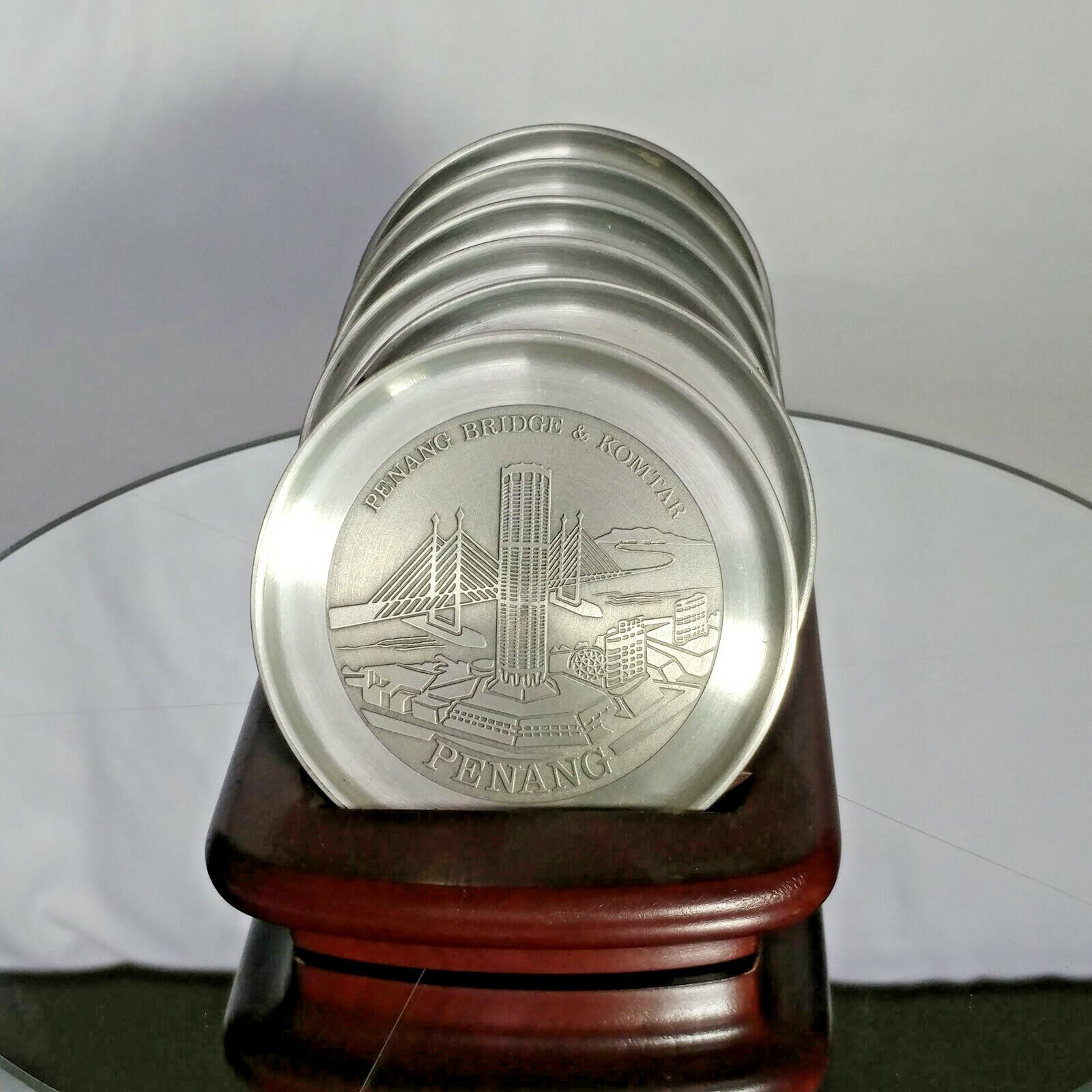 ROYAL SELANGOR PEWTER COASTER SET of 6 | eBay