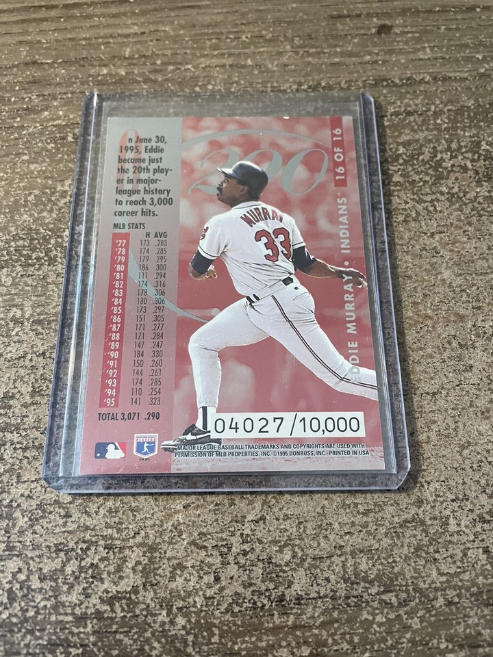 1995 Donruss Baseball Hit List Eddie Murray #16 #’D /10000 HOF | eBay