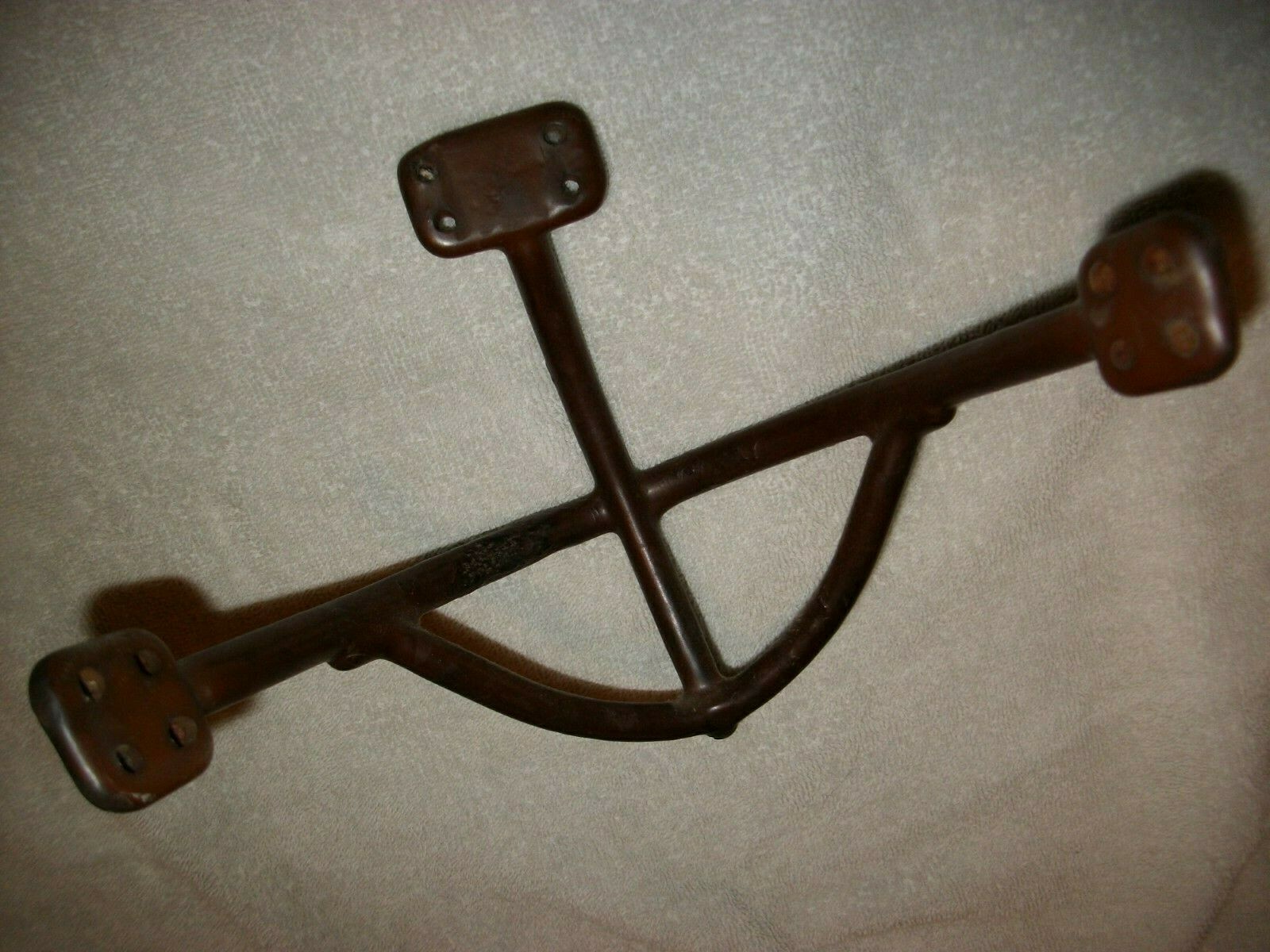 ORIGINAL 1950s TIE ON COW CATCHER FOOTBALL HELMET FACE MASK SUSPENSION ...