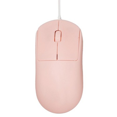 Pink Wired Mouse Optical 1200DPI USB Port Ergonomic Design Plug And ...