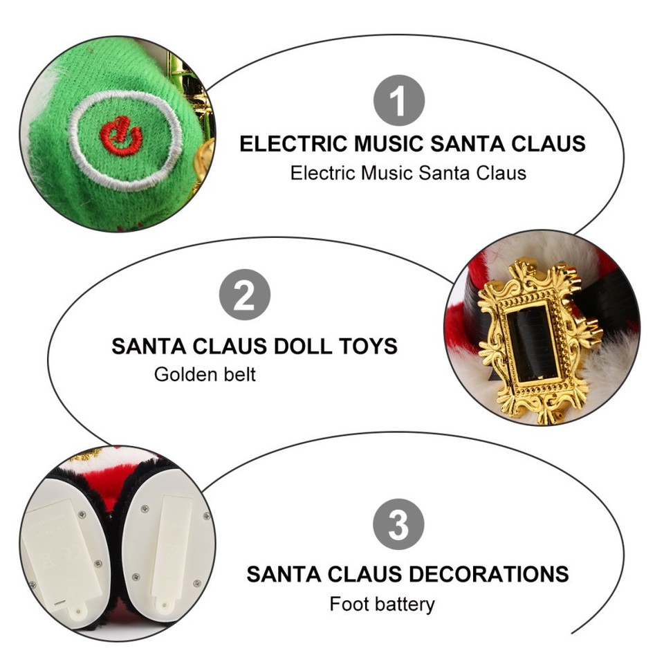 Kid Saxophone Toddler Outdoor Toys Electric Santa Claus Doll Music ...