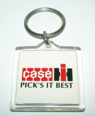 Case IH International Trademark Logo & Cotton Acrylic Two-Sided Key ...