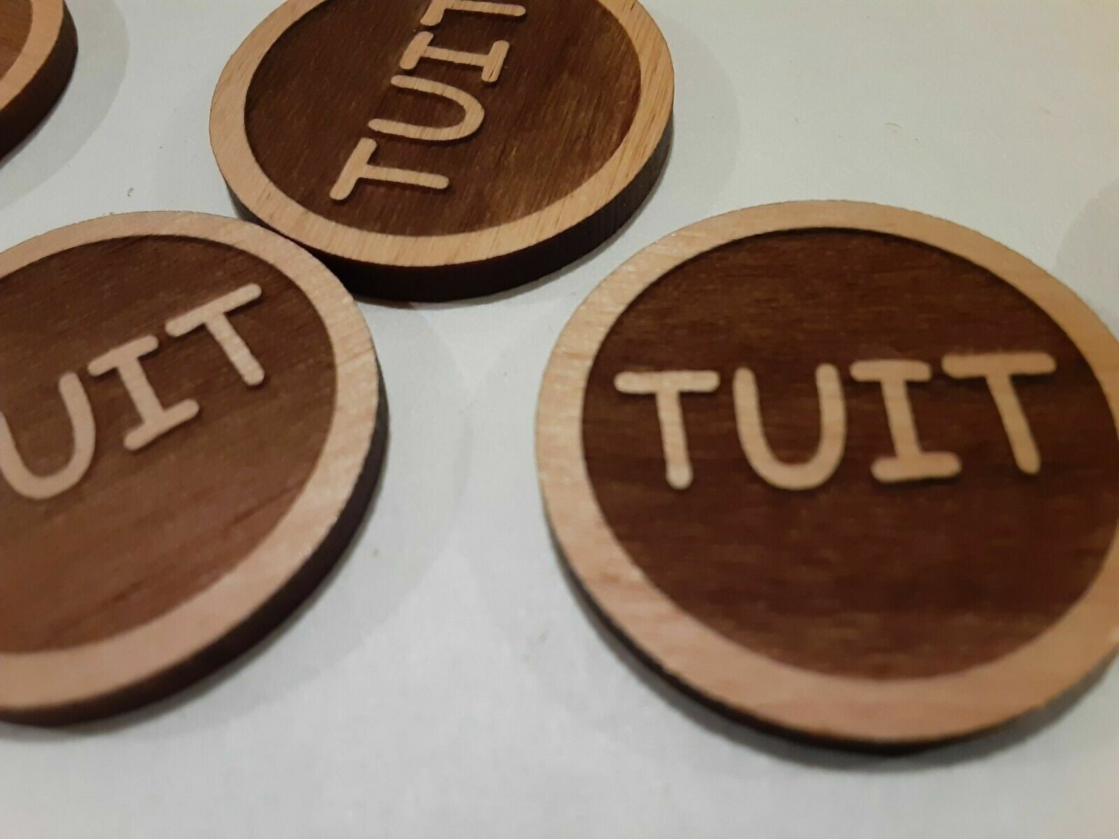 Round TUIT When you get a Round To It Qty (10) Wood Token Coin | eBay