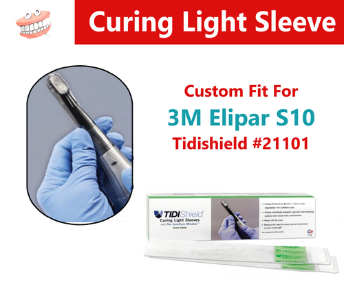 Dental Curing Light Sheath Cover For 3M Elipar S10, 100/Box, Tidishield ...