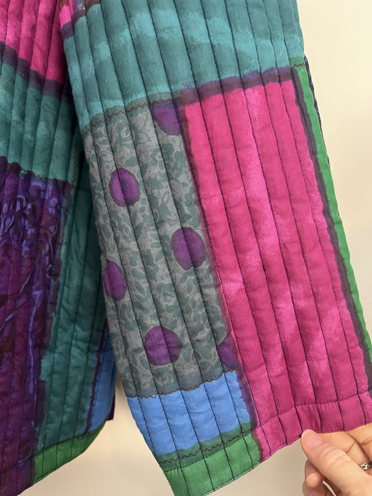Phool Artsy Quilted Colorful Jacket 3X Reversible Patchwork Purple ...