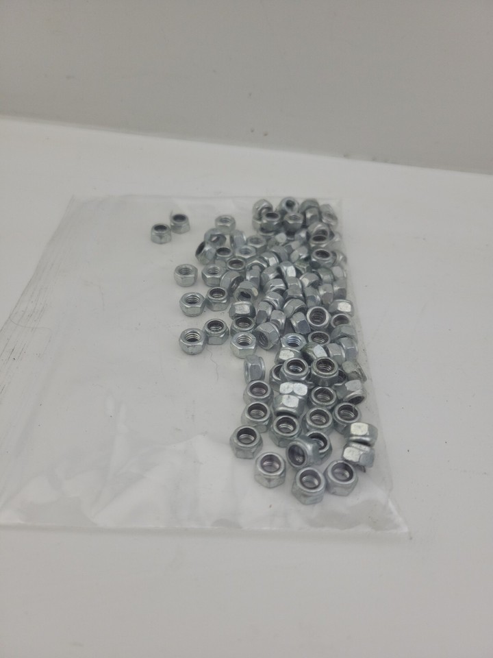 100pcs - M5-0.8 Coarse Thread Nylon Insert Lock / Stop Nut M5-0.8 Nuts ...