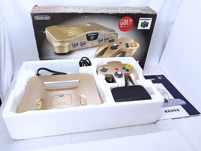 Nintendo 64 Gold Console Boxed set N64 Region Free Tested CIB | eBay