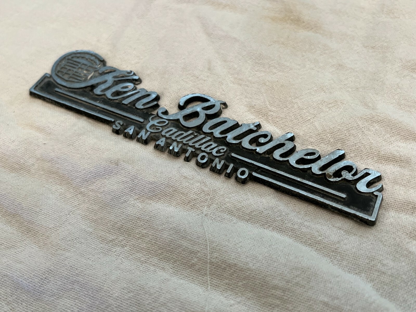 Ken Batchelor Cadillac Metal Dealer Tag San Antonio, Texas Trunk ...