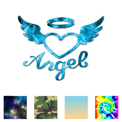 Angel Heart Wings Halo - Decal Sticker - Multiple Patterns & Size ...