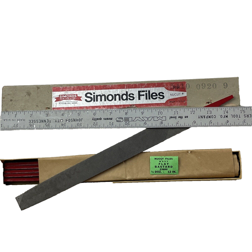 Simonds 23600 Red Flat File - Bastard Cut, Double-Cut, 6 Units | eBay