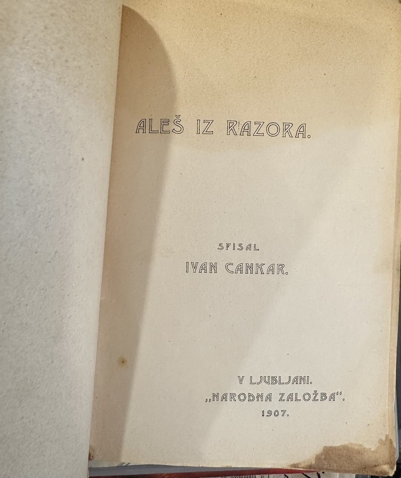 Ivan Cankar ALES EN RAZORA Édition Nationale Ljubljana 1907 | eBay