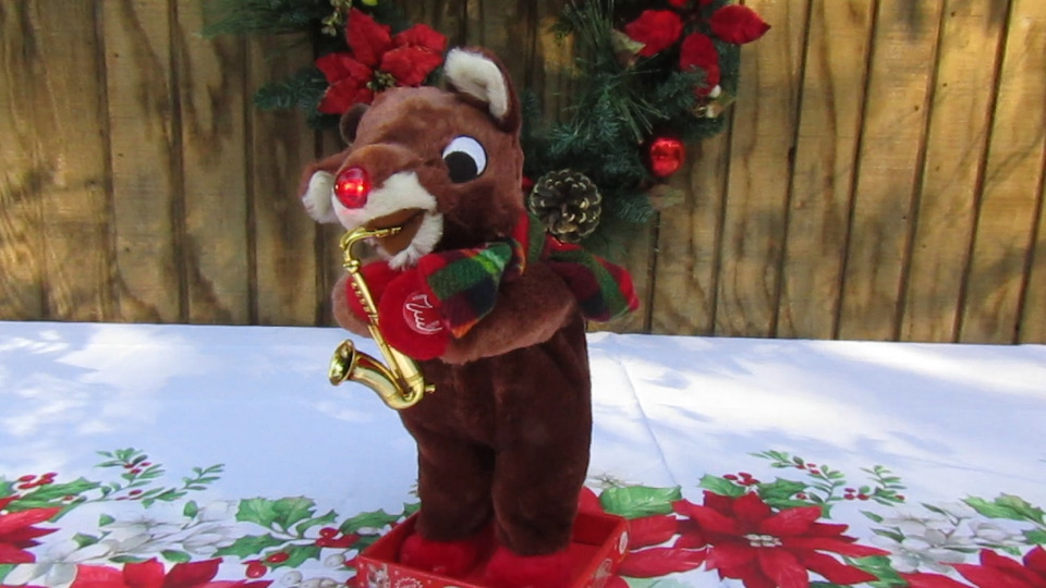 Dan Dee Animated Musical Dancing Rudolph Red Nosed Reindeer Playing ...