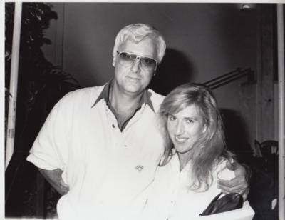 Jack Jones and wife at Spago Rest. Dated: 6/21/85 & captioned back 7x9 ...