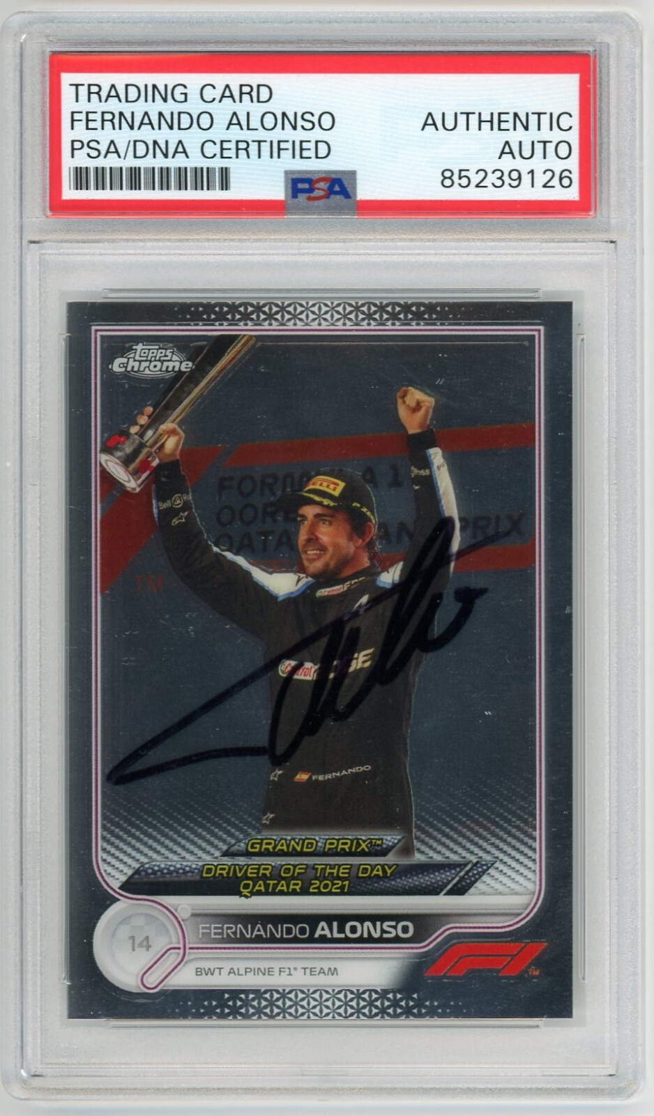 Fernando Alonso Autographed 2022 Topps Formula 1 BWT Alpine F1 Team ...