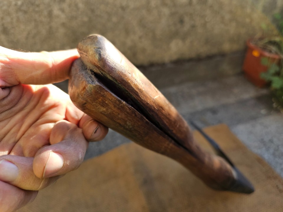 Huge Antique Hand Forged German Side Axe Board Goosewing Carpenter's ...