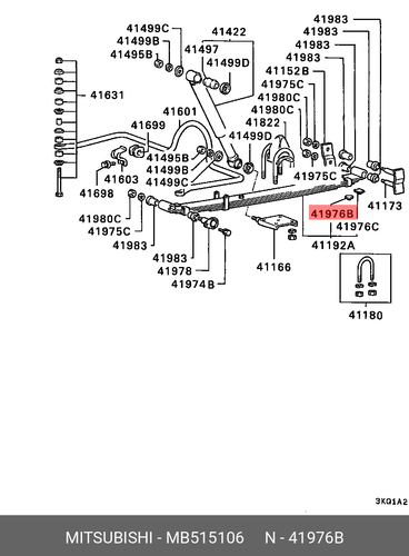 Genuine OE Silencer Rear Suspension Spring MB515106 For Mitsubishi MB51 ...