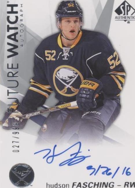 2016-17 SP Authentic - Future Watch Autographs Hudson Fasching #129 ...