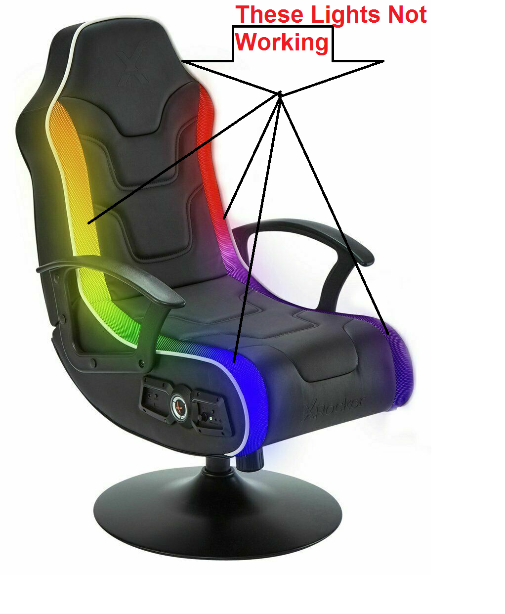 X Rocker Bolero 2.1 Audio RGB Neo Motion LED Gaming Chair - No LED ...