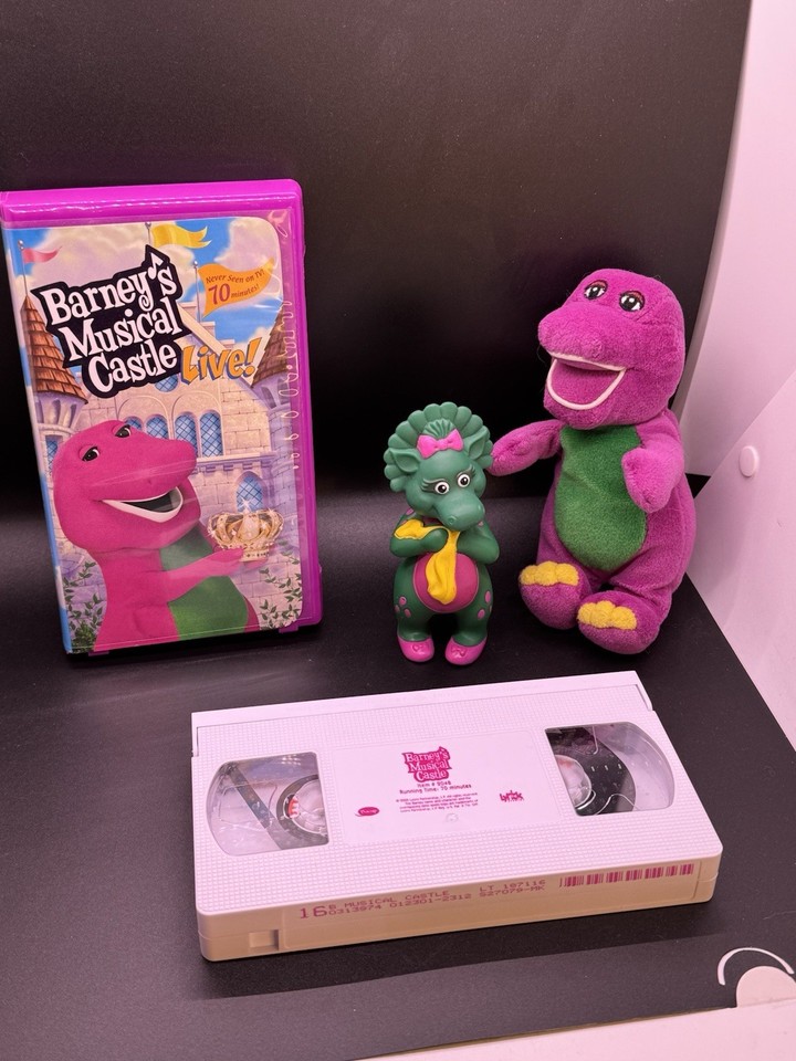 Barney's Musical Castle Live! VHS Video Tape Sing Along Songs W/Plush ...