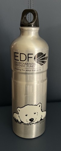 Silver EDF Environmental Defense Fund Metal Water Bottle. Good ...