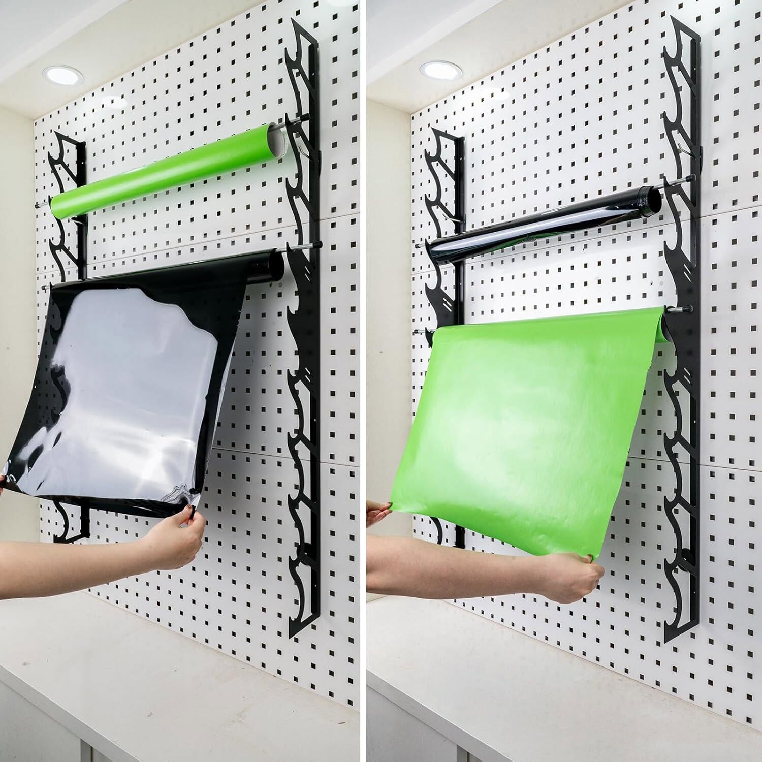 10-Layer Vinyl Rolls Rack Storage Organizer Wall-Mounted Vinyl Film ...