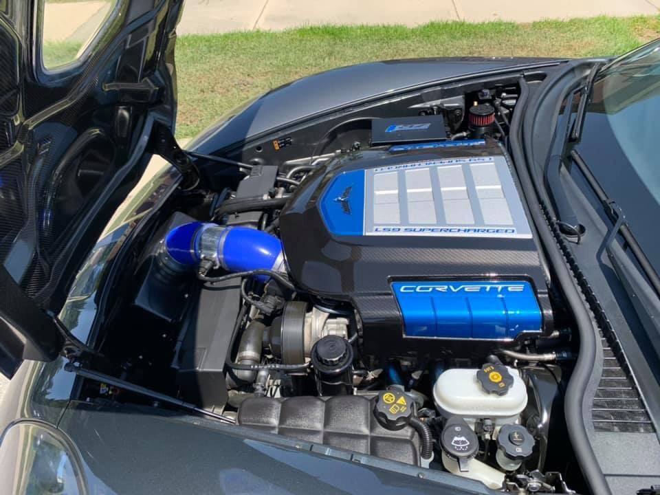 2009-2013 C6 ZR1 ZR-1 Corvette Carbon Fiber HydroGraphics LS9 Engine ...