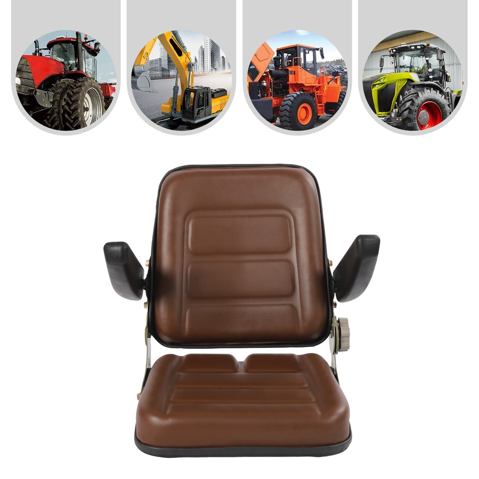 High Back Mower Seat Universal Lawn Tractor Seat w/ Adjustable Backrest ...
