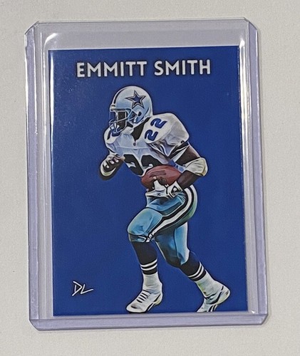 Emmitt Smith Limited Edition Artist Signed Dallas Cowboys Trading Card ...
