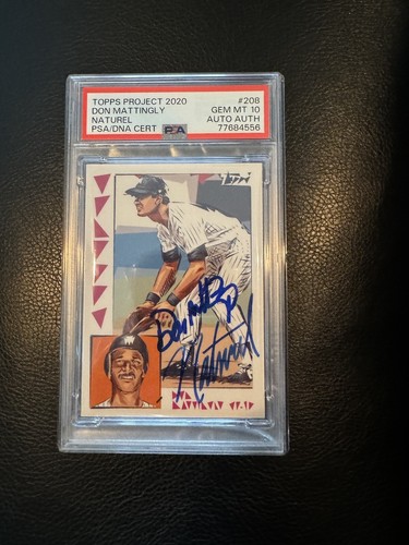 2020 Topps Project Don Mattingly and Artist Naturel Dual Auto 1/1 PSA ...