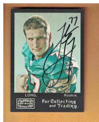 Jake Long AUTOGRAPHED 2008 TOPPS MAYO'S CUT ROOKIE FOOTBALL CARD SIGNED ...