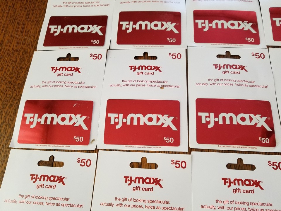 Red TJ Maxx Store UNCHARGED NO VALUE Collectible Gift Cards Lot 19 New ...