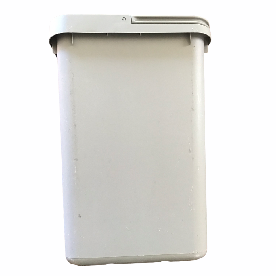 Gray Plastic Bin Tote Pail, Garbage / Recycle w/ Handle, Small | eBay