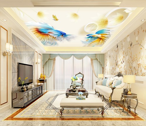3D Goldfish A5378 Ceiling WallPaper Murals Wall Print Decal Deco AJ ...