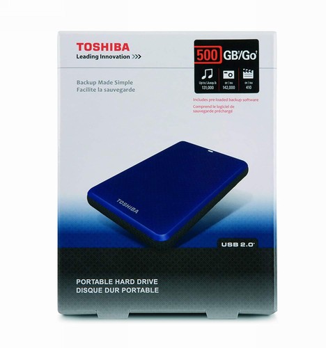 Toshiba 500 GB Portable External Hard Drive E05A050DAU2XM | eBay