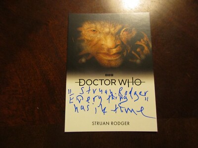 Doctor Who Series 1-4: Struan Rodger Full Bleed Inscription Autograph ...