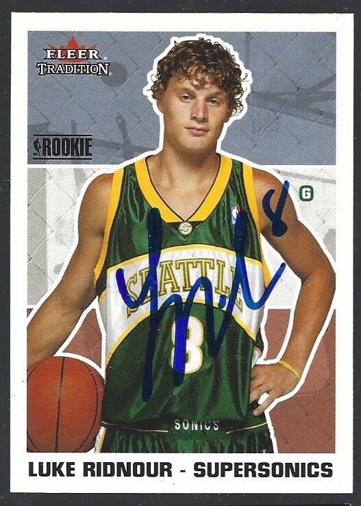 2003-04 Fleer Tradition Basketball #274 Luke Ridnour IP autograph ...