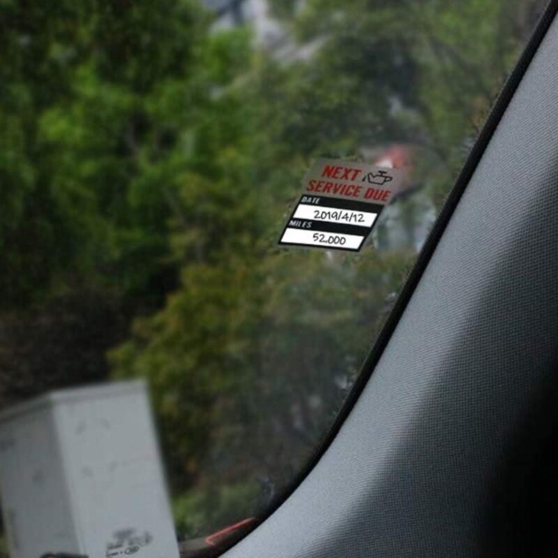 100Pcs/Roll Oil Change Reminder Stickers Automotive Maintenance Service ...