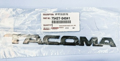 GENUINE TOYOTA TACOMA 2015 FRONT DOOR NAME PLATE OEM 75427-04041 ...