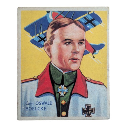 1934 National Chicle Sky Birds #46 CAPT. OSWALD BOELCKE Trading Card ...