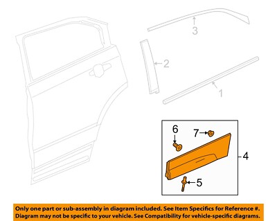 GM OEM 19-23 XT4 Rear Door Exterior Trim-Lower Molding 84506781 | eBay
