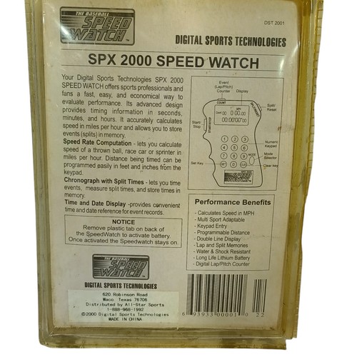 Vintage The Baseball SPX 2000 Speed Watch Sensing Per Hour Performance ...