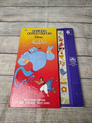 Vintage Disney Golden Sound Story Book ALADDIN Electronic Storybook ...