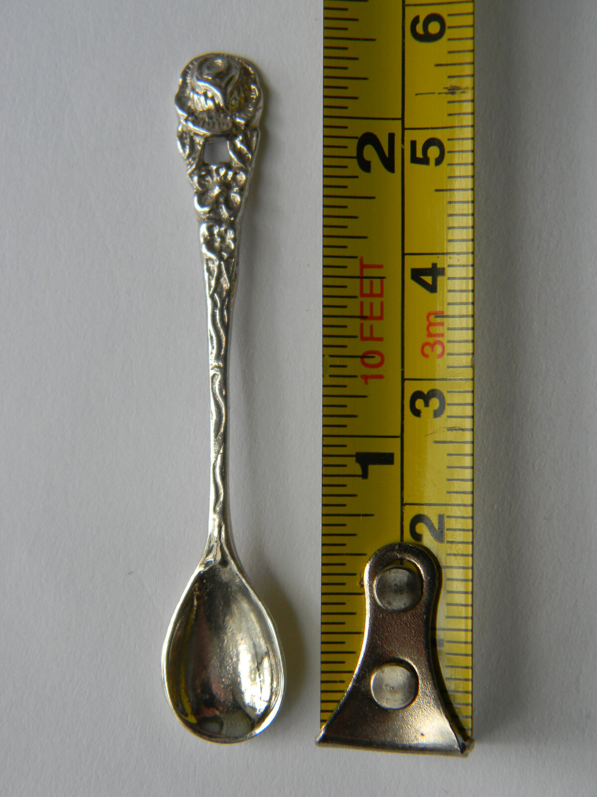 Antique Salt Spoons August Betz Sterling Silver Germany Set 4 Roses | eBay