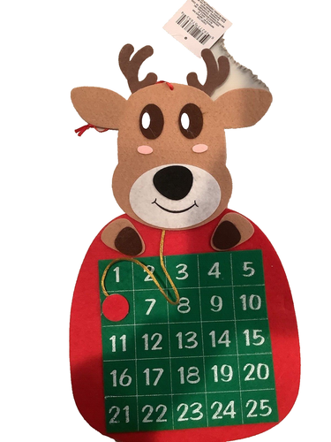 Reindeer Christmas Advent Calendar 14”H X 8.5” W | eBay