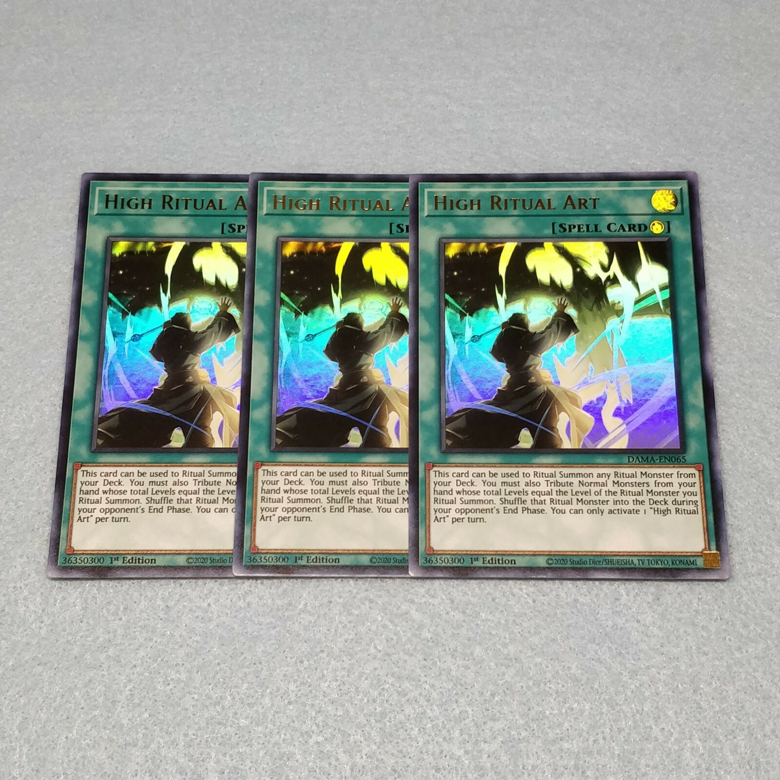 Yugioh High Ritual Art DAMA 1st Ed Ultra Rare 3 Card Playset NM | eBay