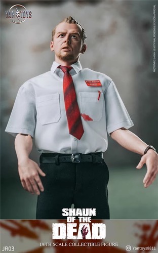 NEW YANTOYS 1/6 JR03 Shaun of the Dead Simon Pegg 12" Action Figure in ...