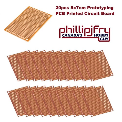 20pcs 2x3" (5x7cm) Prototyping PCB Printed Circuit Board Prototype ...